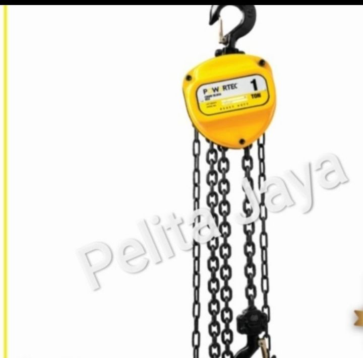 POWERTEC chain block takel manual kapasitas 1 ton x 3 meter | Lazada Indonesia