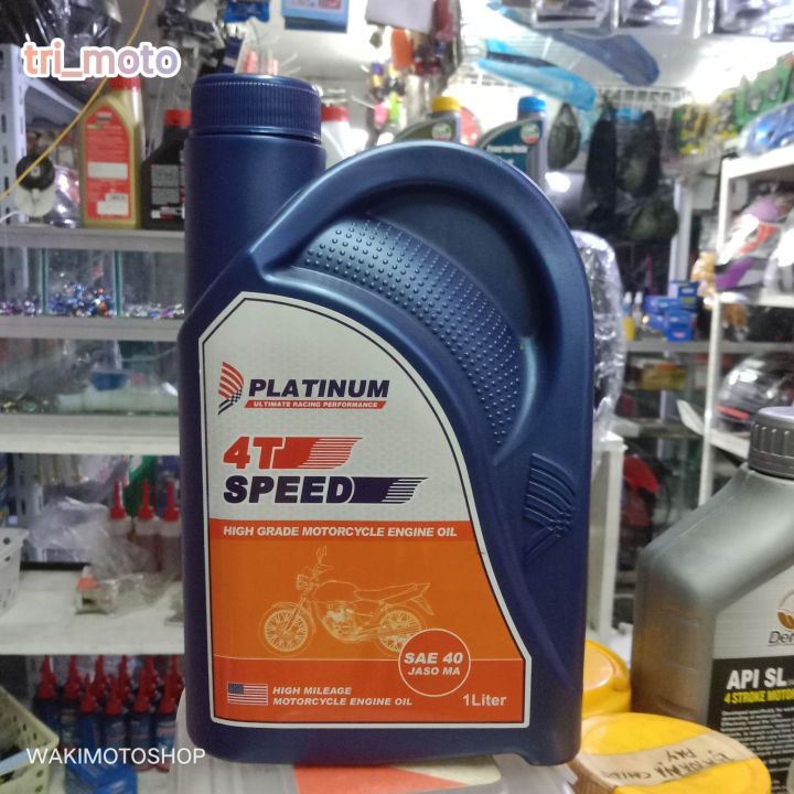 Oil Platinum Oil 4T Motorcycle 1 liter SPEED premium Motorcycle engine ...