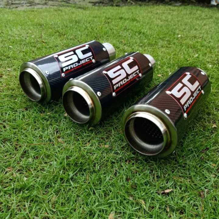 Knalpot Sc Project Carbon Silencer only inlet 50mm | Lazada Indonesia