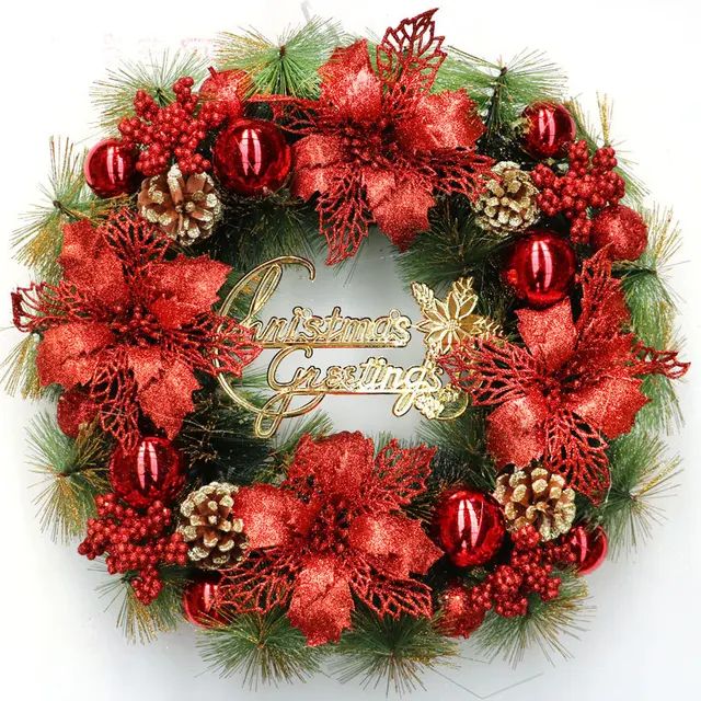 Garland Natal Dekorasi Pintu 30 CM Ornamen Natal Garland | Lazada Indonesia