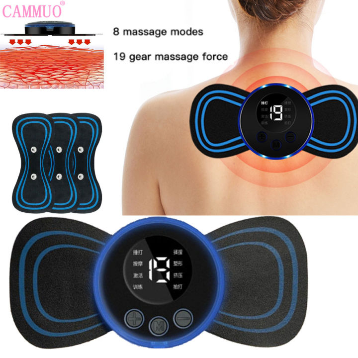 Cammuo EMS Neck Massager Sticker Tens Cervical Massager Back Massager ...