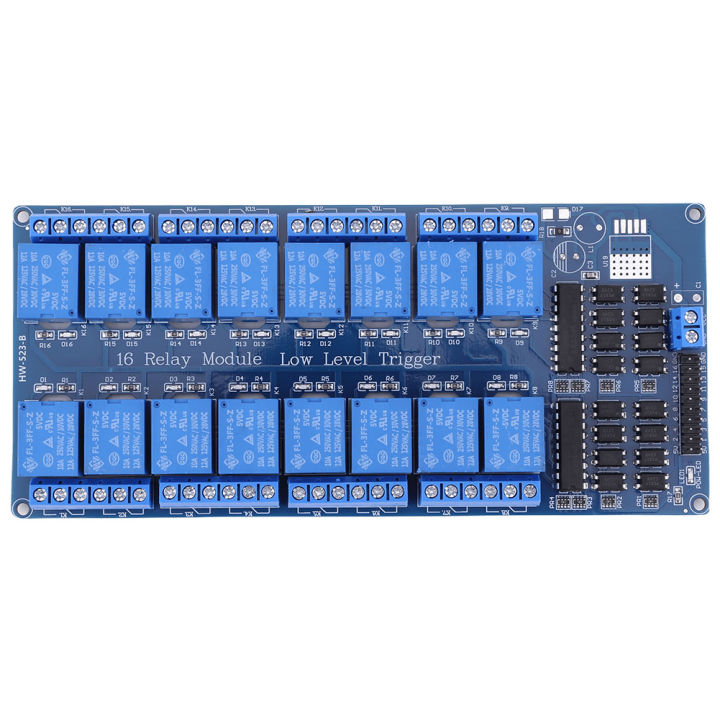 16 Channel Relay Module Board Shield with Optocoupler Microcontrollers ...