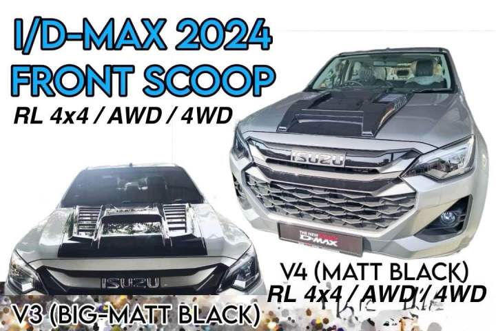 Isuzu dmax 2024 2025 front bonnet scoop scope hood cover bonet bodykit ...