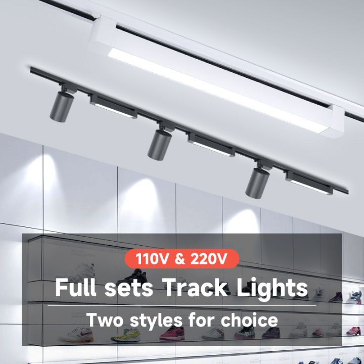 LED Track Lights Ceiling Linear Light 40/30/12/10W Track Lamp Rail ...