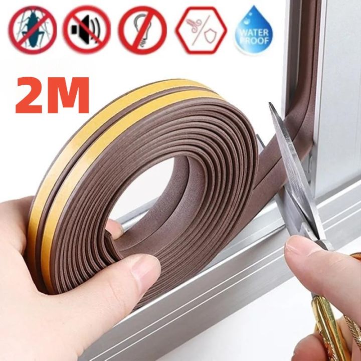 2M Self-Adhesive Sponge Door and Window Seal Strip Durable Shockproof ...