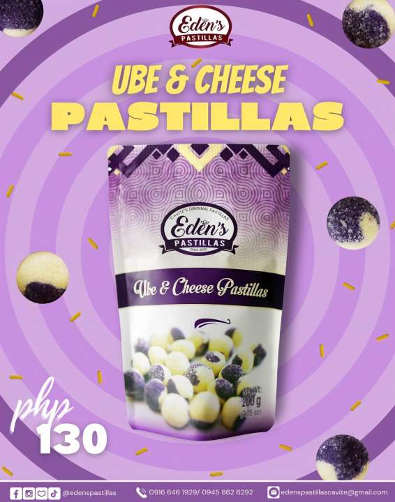 Eden's Ube & Cheese Flavored Pastillas / 45 PCS. | Lazada PH