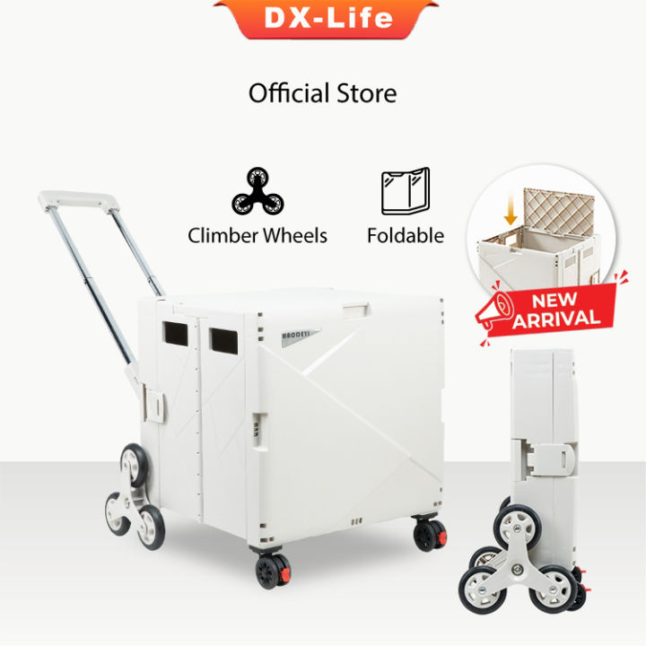 New 75L Upgraded Thicken Large Size Foldable Shopping Trolley Cart 8 ...