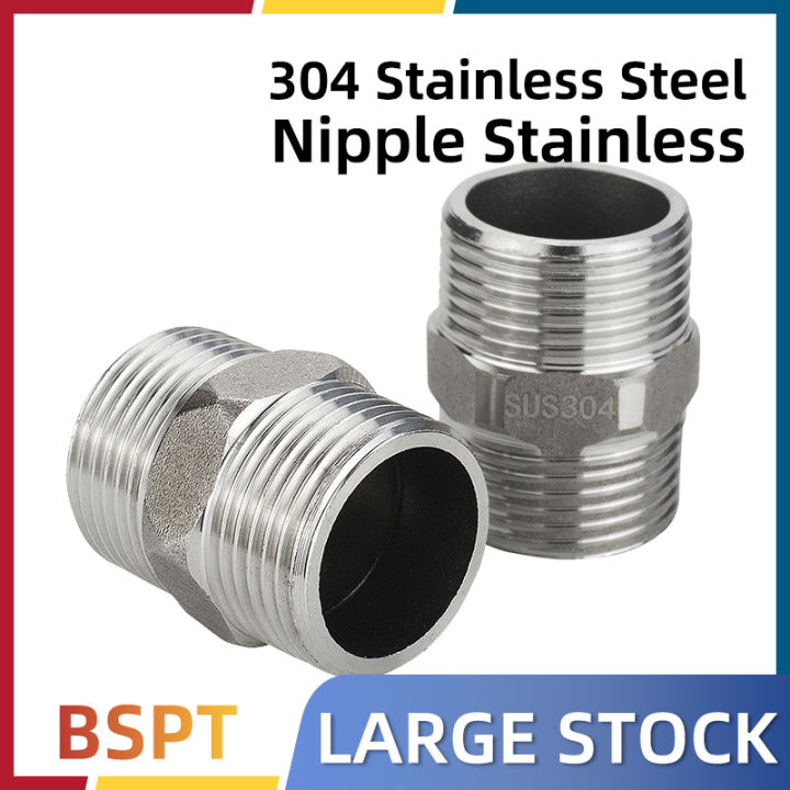 BSPT 304 Stainless Steel Male threaded type 1/8'' -4'' Male Hex Threaded Pipe Fitting | Lazada PH