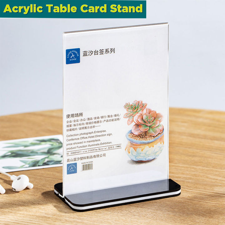 A4/A6 Table Menu Paper Card Price Listing Holder Leaflet Display Stand ...