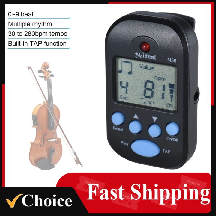 Professional Clip on Digital Beat Tempo Metronome LCD Screen ...