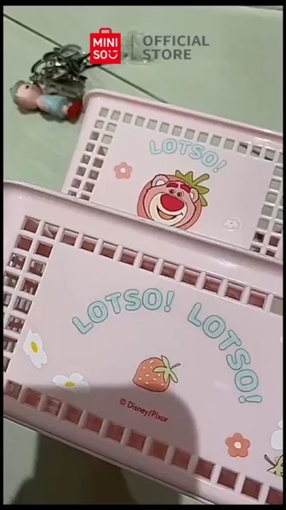 MINISO x Disney Fruit Series Round Kotak Penyimpanan Lotso Strawberry ...