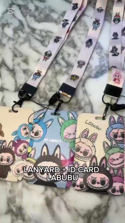 [ TERVIRAL ] TALI GANTUNGAN BONEKA LABUBU & CARD HOLDER LABUBU / NAME ...