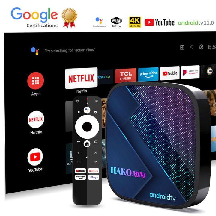 TV Box Original Certified Android System HAKOPRO Y4 Smart TV Box 4G 32G ...