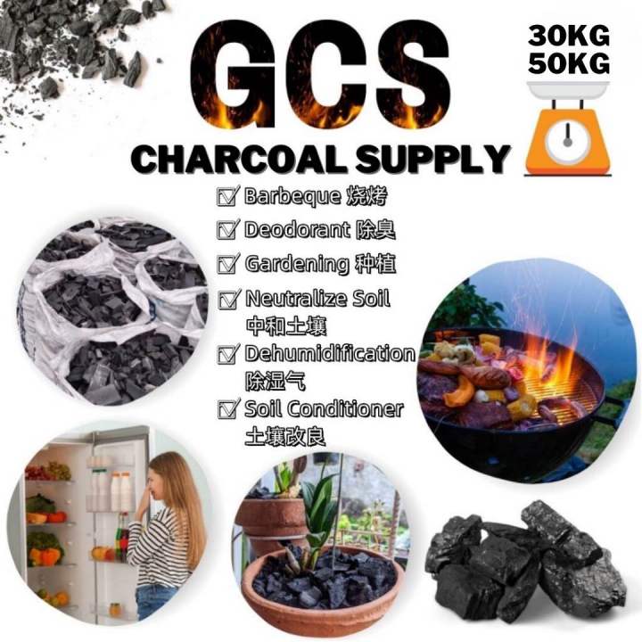 20kg - 50kg 天然木炭 Charcoal BBQ Arang Kayu 烧烤黑炭 Charcoal Barbeque Arang ...