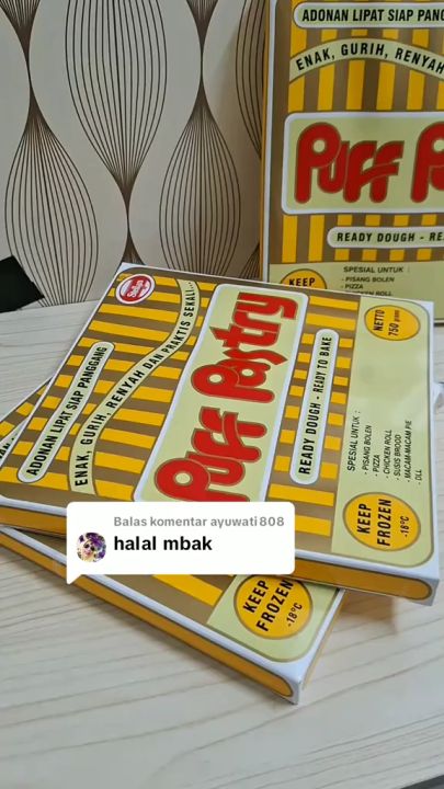 Kulit Puff Pastry Siap Pakai 750 gram Instan Lembaran untuk Bolen ...