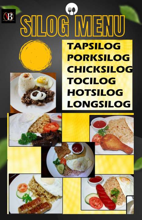 Laminated SILOG MENU Signages A4 Size water proof makapal,matibay ...