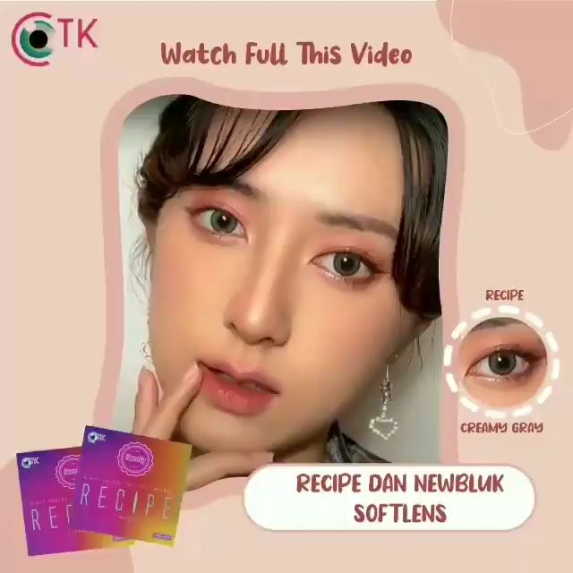 Lensa Kontak CTK Wanita RECIPE NORMAL Polymacon Bulanan untuk ...