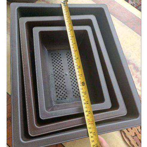 Rectangle bonsai plastic pot(2pcs) | Lazada PH