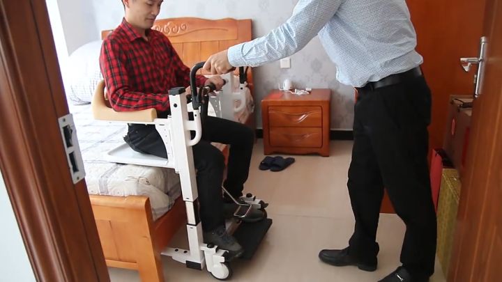 Hydraulic/Manual Lifting Transfer Chair & Wheelchair with commode to ...