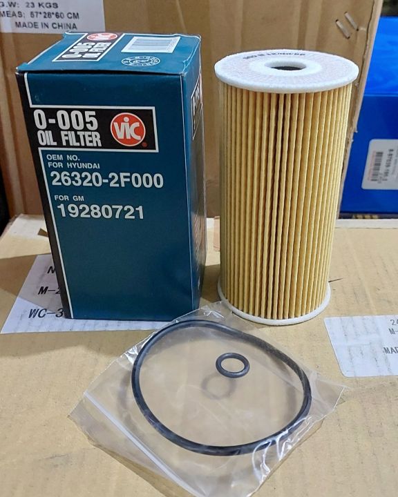 O-005 VIC ORIGINAL OIL FILTER ELEMENT TYPE FOR HYUNDAI TUCSON , STA FE ...