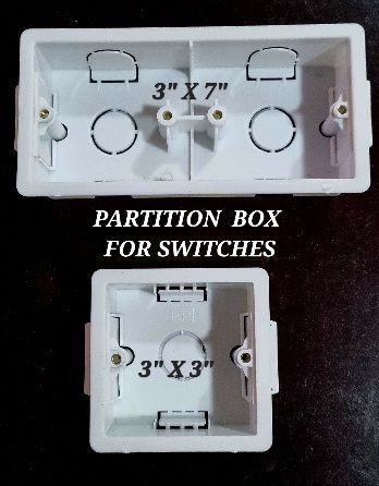 PVC 3" X 3" / 3" X 7" PARTITION BOX NUT BOX FOR SWITCHES & SOCKET | Lazada