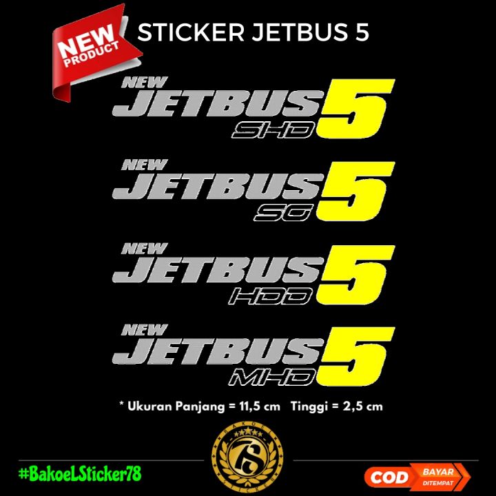 STICKER JETBUS 5 JETBUS 3+ STIKER BIS JETBUS 5 TERBARU | Lazada Indonesia
