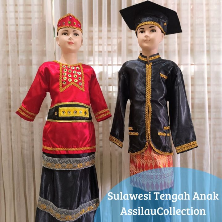Pakaian Tradisional Sulawesi Tengah Anak//Baju Adat Sulawesi Tengah Anak | Lazada Indonesia