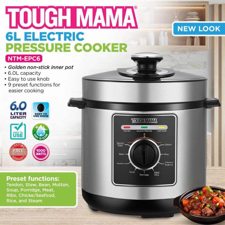Tough Mama NTM-EPC6 Electric Pressure Cooker 15in1 Multicooker with LED ...