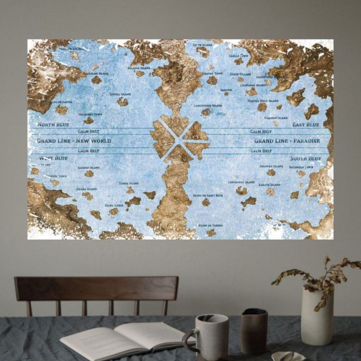 POSTER DINDING ONE PIECE, MAP/PETA LAUT ONE PIECE | Lazada Indonesia