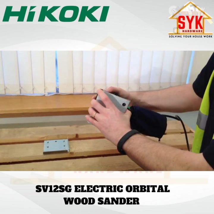 SYK HIKOKI HITACHI SV12SG 114mm Electric Orbital Wood Sander Machine Mesin Orbit Gosok Kayu ...