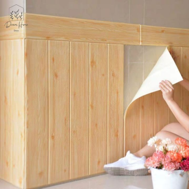 70cm x 70cm Anti Perlanggaran Stiker Dinding Kayu Bijirin / Anti ...