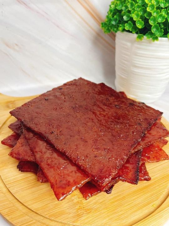 500g批发 招牌猪肉碎片 纯手工炭烧肉干 原味 香辣味 黑椒味House special dried meat/bakwa Minced ...
