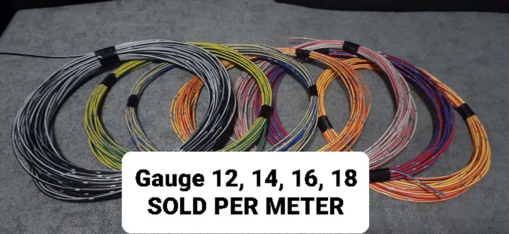 [1M] AUTOMOTIVE/MOTORCYCLE JAPAN WIRE HEAVY DUTY PER METER ASSORTED ...