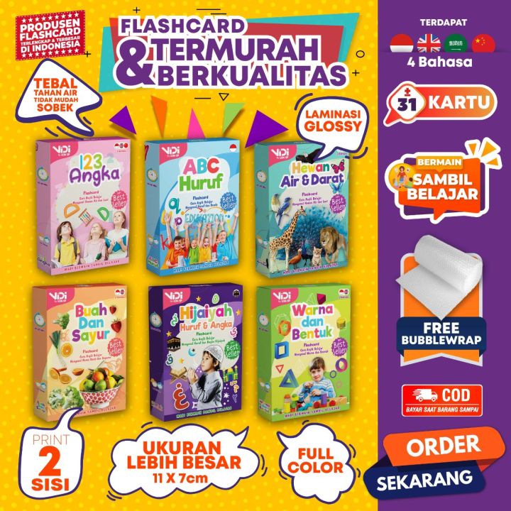 Konsep FlashCard Seri Warna & Bentuk /MainanEdukasi Anak Laki ...