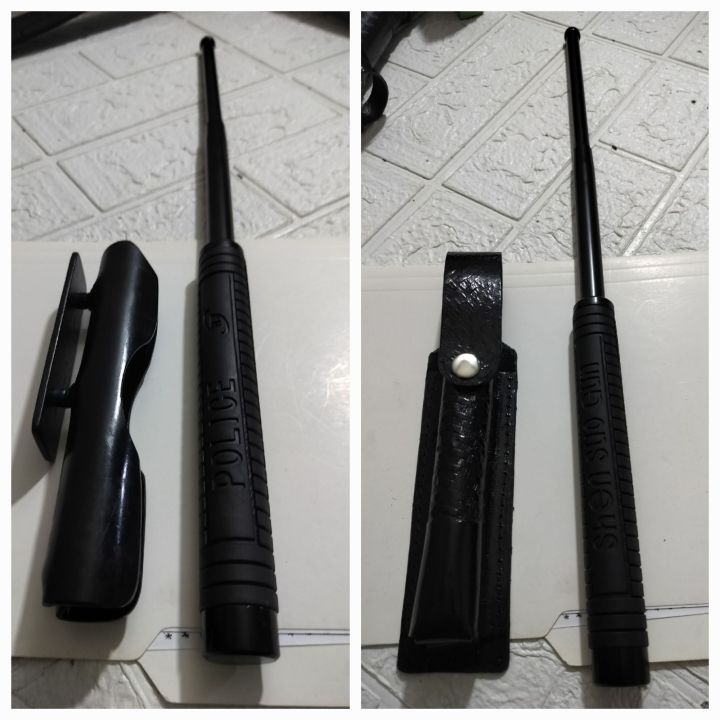 Bat*n black polic* with leather & fiber holder(20 INCHES LENGTH)FOR ...