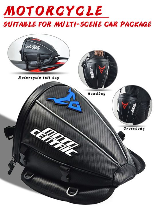 Motocentric Carbon Fiber Motorcycle Tail Bag Waterproof Motocross Seat ...