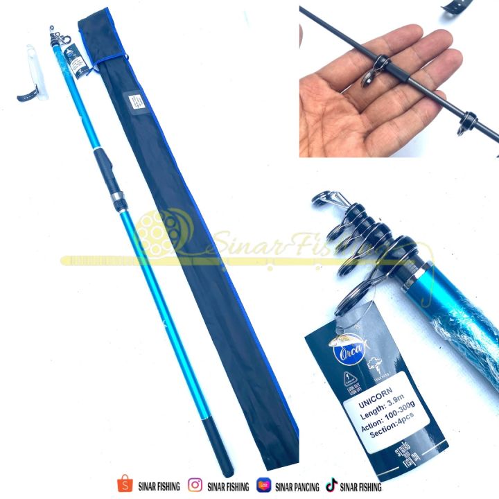 Joran Surf Kaku 390 420 Unicorn CW 300gr Blank Carbon Tebal | Lazada ...