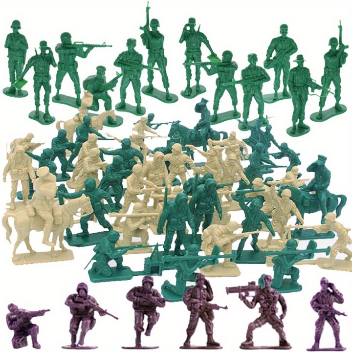 24pcs 5cm Mini soldier model Military Sand Table Decoration War ...
