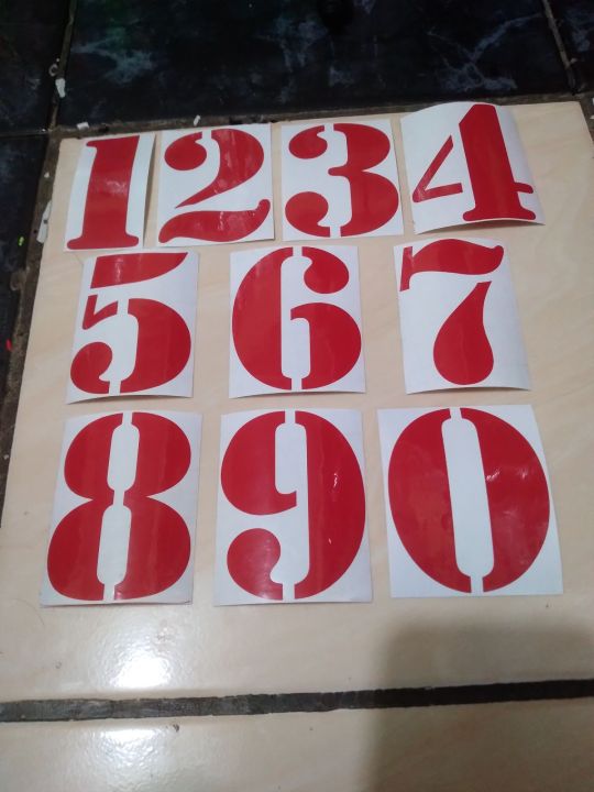 CUTTING STIKER ANGKA STIKER TEMPELAN BUAT HARGA JUALAN DI GEROBAK ATAU ...