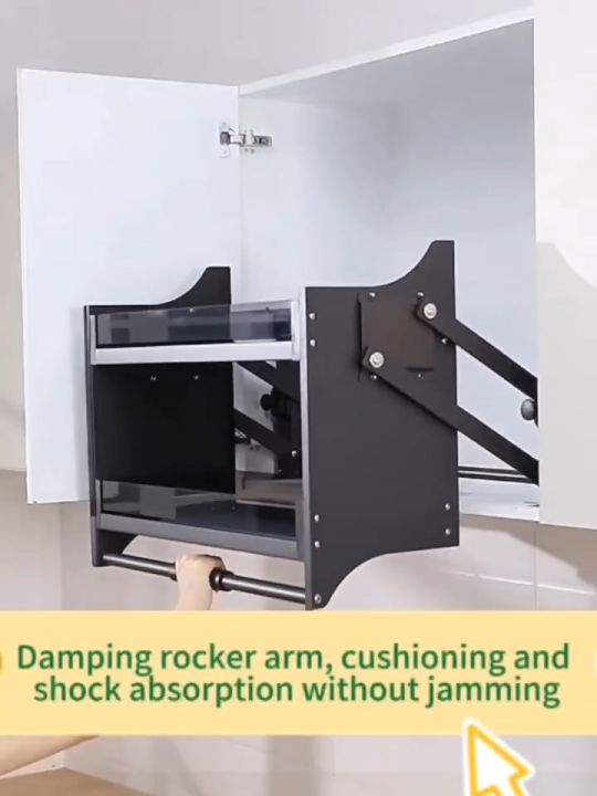 Pull Down Spice Rack/Dish Rack Kitchen Organizer Storage Rack Pull Down ...