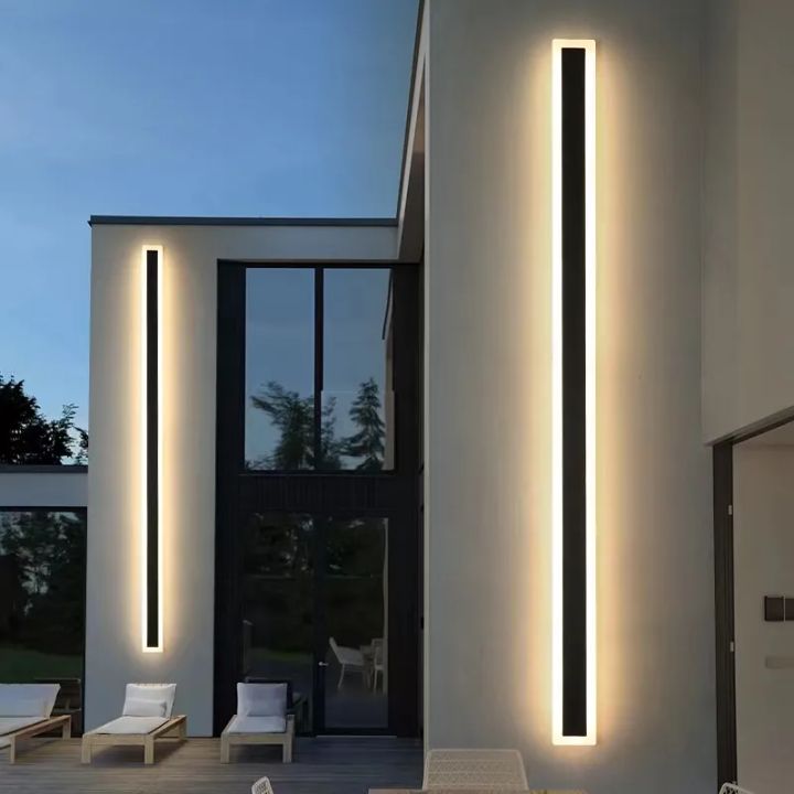 LED Outdoor Wall Light Long Strip Light IP65 Waterproof Wall Sconce Led ...
