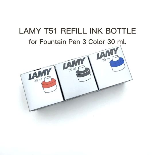 LAMY T51 Refill Ink Bottle for Fountain Pen Black, Blue, Red Ink 30 ml ...