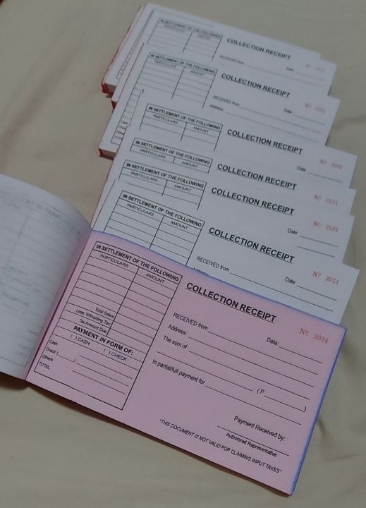 1 pad Generic Collection Receipt 4 x 7 inches | Lazada PH