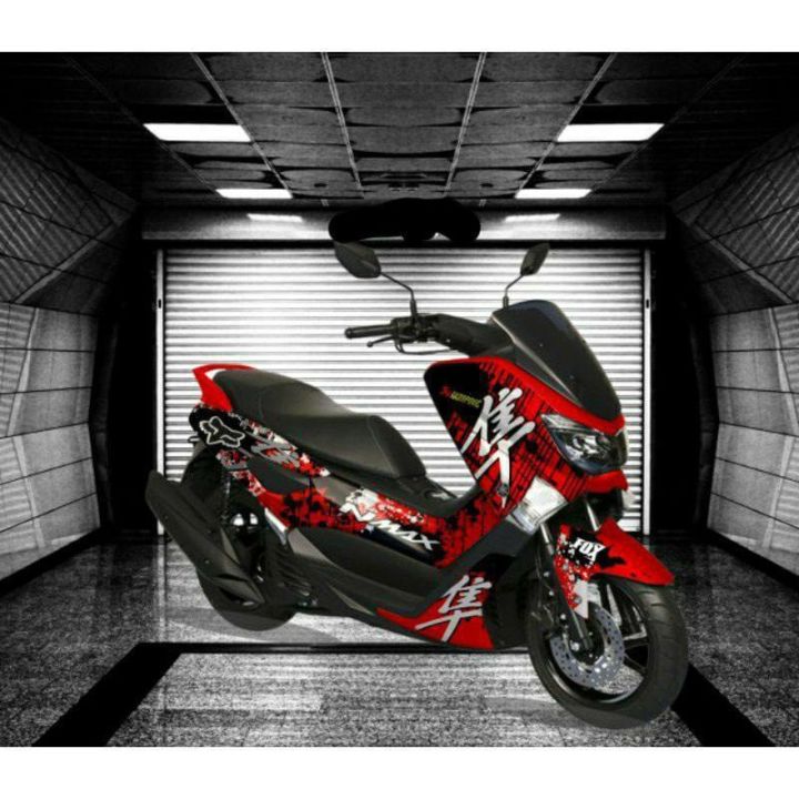 sticker decal full body Yamaha nmax motif hayabusa variasi warna merah ...