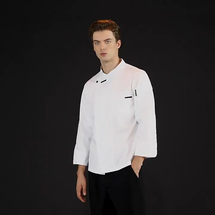 Manila Unisex Long Sleeve French Uniform Chef Jacket Hotel Kitchen ...