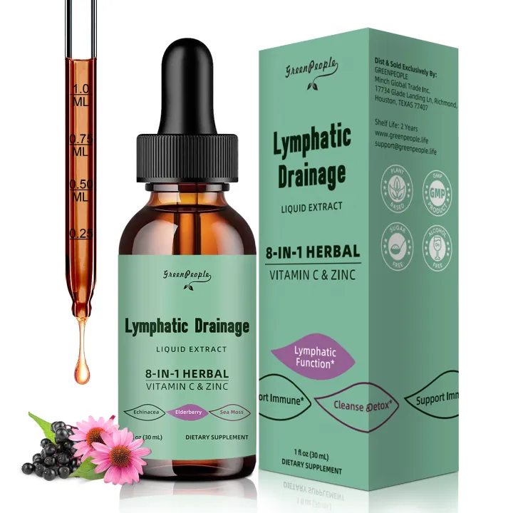 GreenPeople Organic Lymphatic Drainage Drops - Herbal Lymphatic Cleanse ...