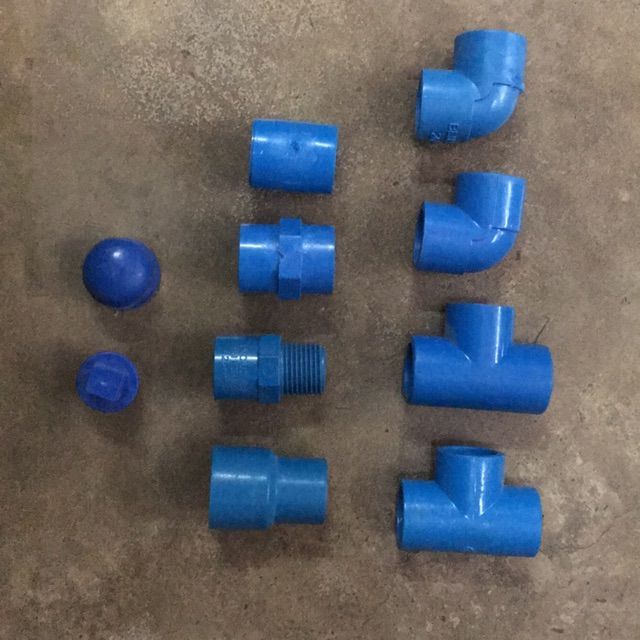 blue pvc pipe fittings for 1/2" & 3/4" & 1" | Lazada PH