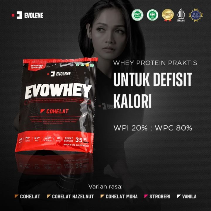 Original Evolene Evowhey Cokelat Hazelnut Protein 1 Sachet Eceran 35 Gram | Lazada Indonesia