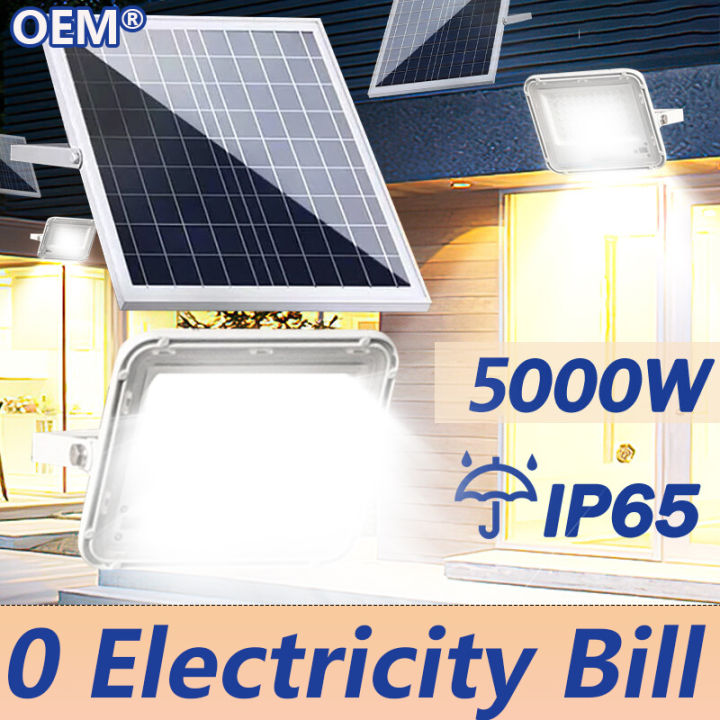 (Warranty)5000W solar outdoor light IP67 Waterproof High Brightness ...