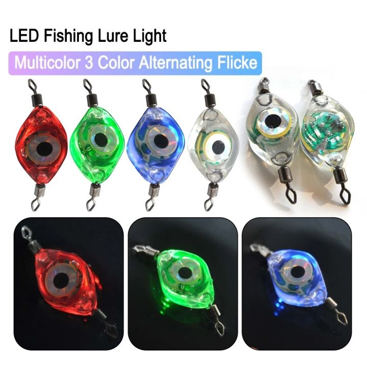 LED Fishing Bait Light Eye Shape Fishing Lure Light Waterproof Sensing ...
